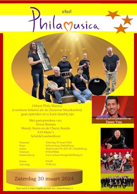 30 maart Benefietconcert van Phila Musica met gastoptreden van Danny ...