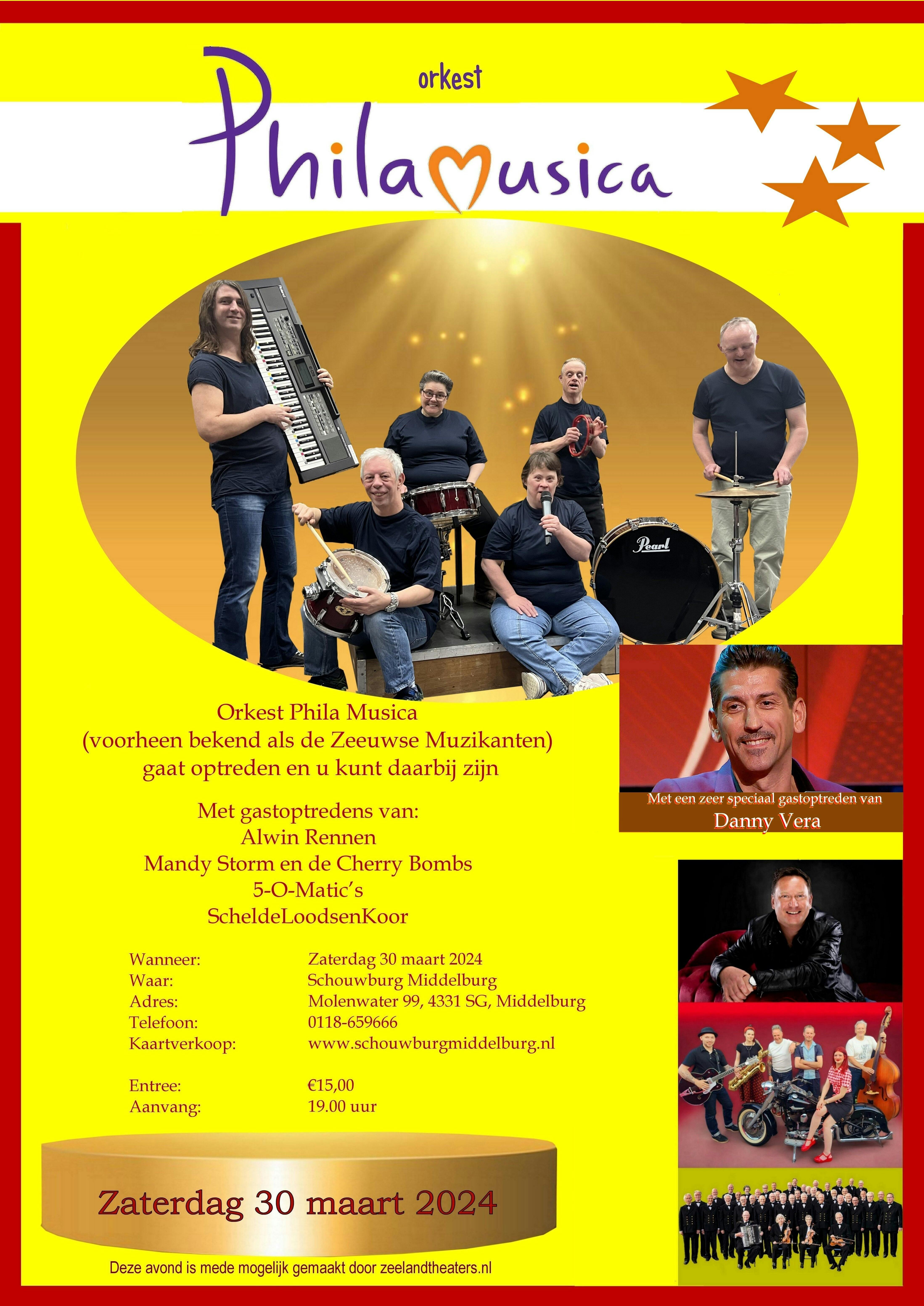 30 maart Benefietconcert van Phila Musica met gastoptreden van Danny ...