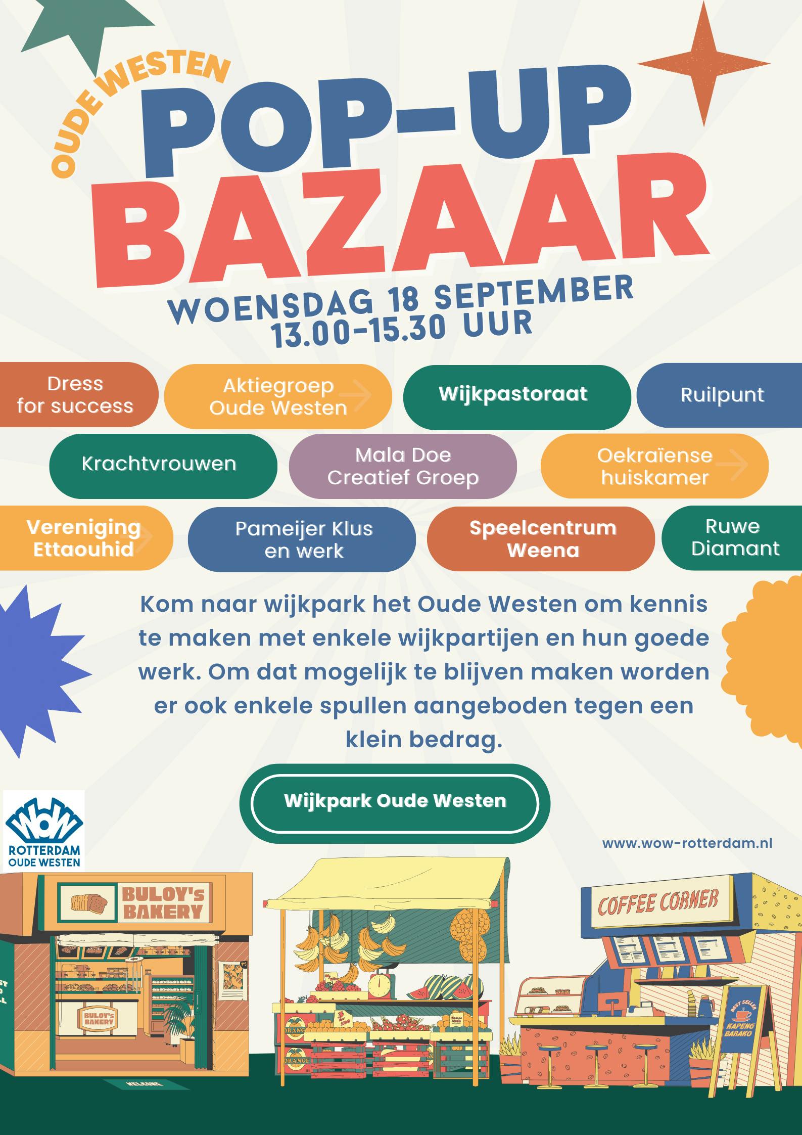 Pop up Bazaar in het wijkpark | in berichten op WOW-Rotterdam